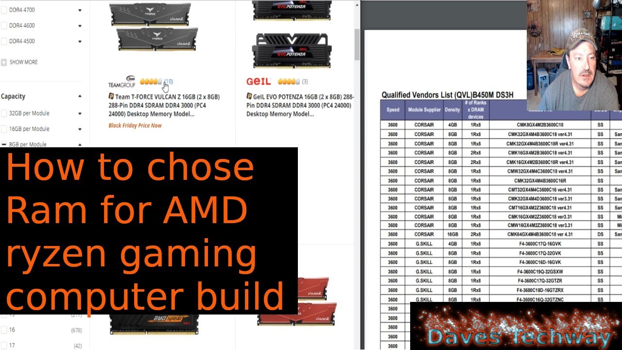How to choose Ram for AMD ryzen gaming computer build - YouTube