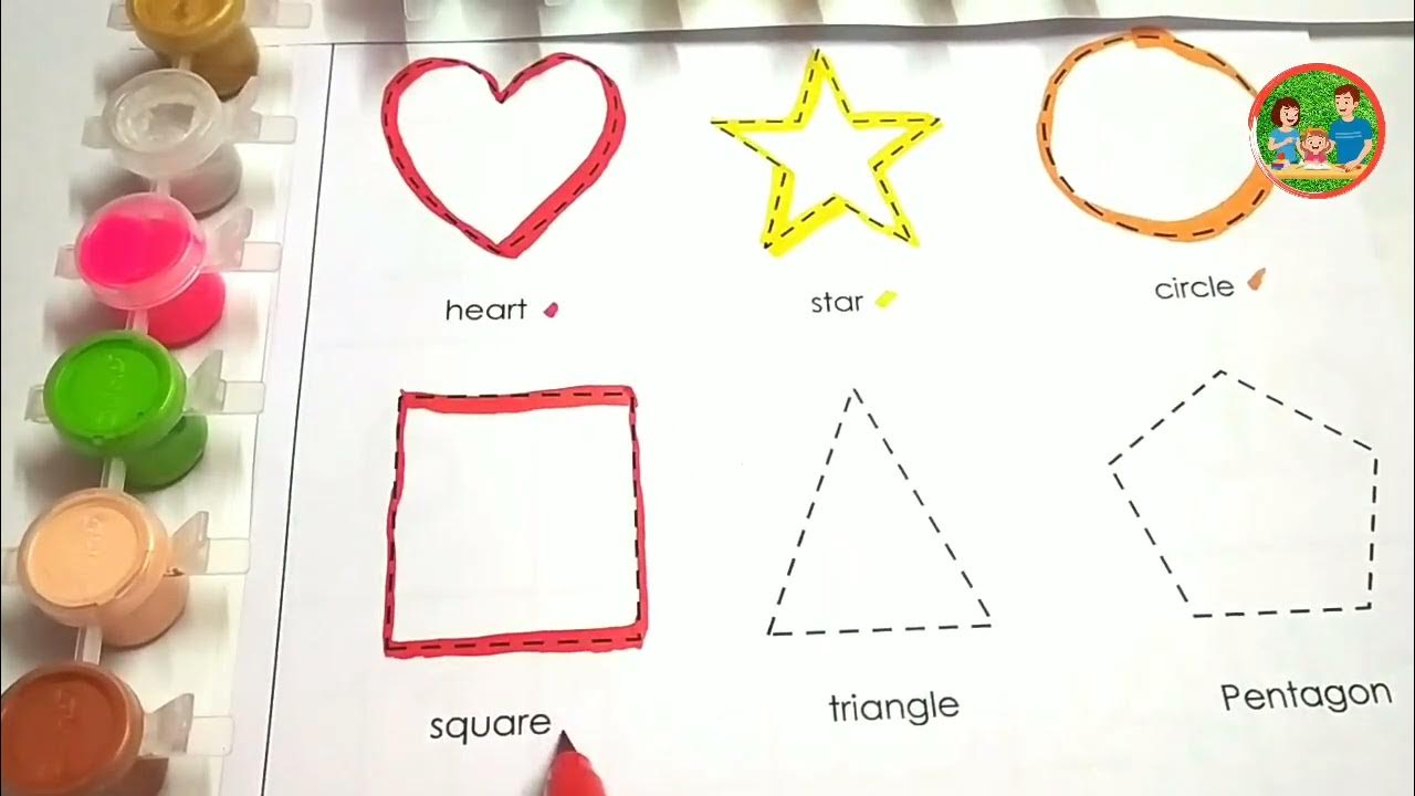Learning Shapes| Learning Colours|heart, star, circle,square,triangle ...