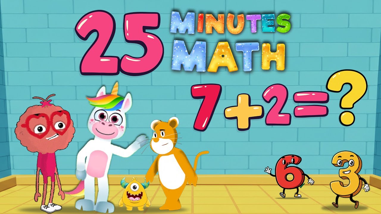 25 Minute Math for kids! Addition, Subtraction & More for Kids! 25 ...