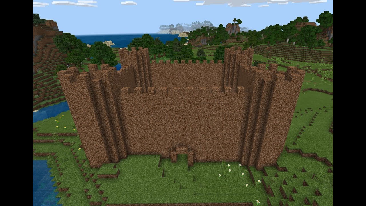 Making a Dirt Castle in Minecraft - YouTube