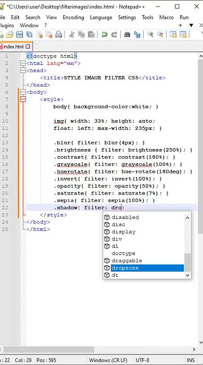 Tutorial Css Style Images Filter Tutorialcss Css Css3 Webdesign Programming Short