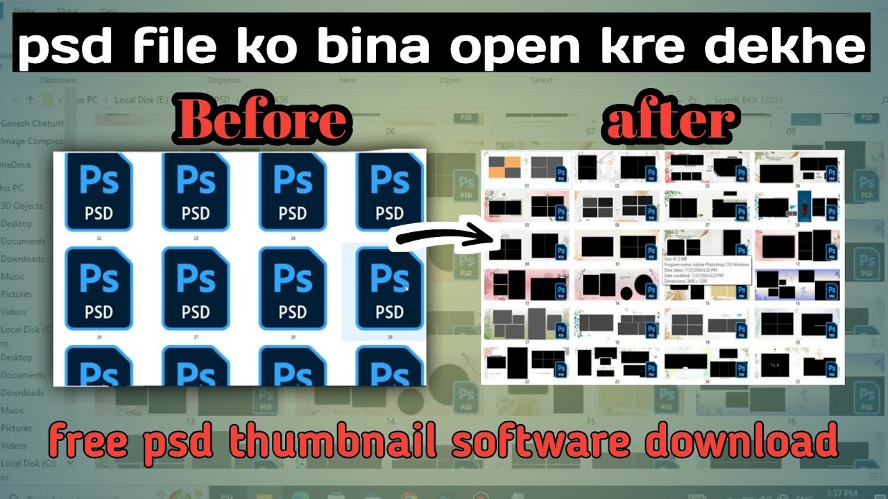 psd file viewer for window 10 || psd thumbnail download - YouTube