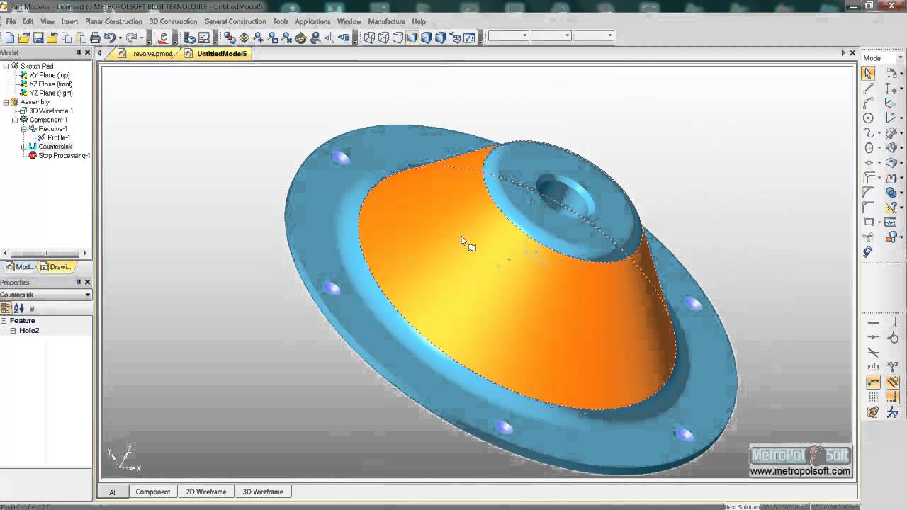 Edgecam Part Modeler Revolve - YouTube