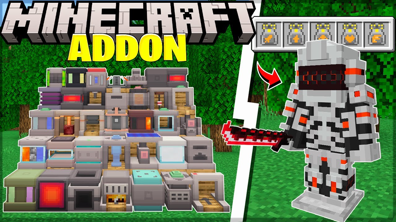 🔥ESSE É O MELHOR ADDON DE MAQUINAS PARA O SEU MINECRAFT PE 🔥{1.21+}🔥 ...