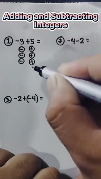 Adding and subtracting integers..#maths #education #mathematics #mathstricks #integers #shorts ...