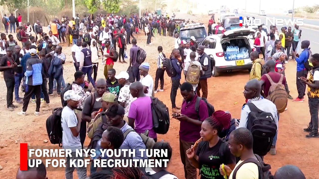 JOB CRISIS: Thousands of youth throng Embakasi Garrison Grounds for 350 ...