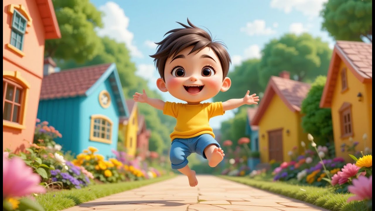 Jump Up High, Don’t Touch the Ground Rhyme Song | Popular Nursery Rhyme ...