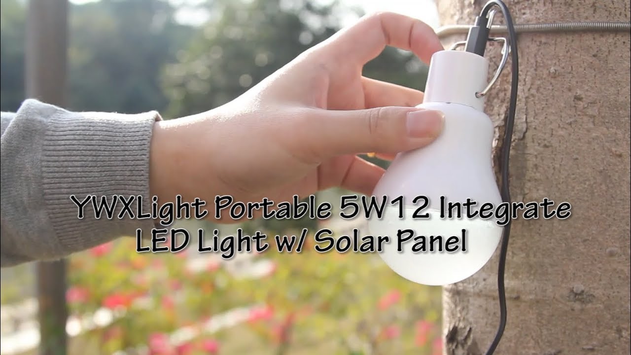 DX:YWXLight Portable 5W12 Integrate LED Light w/ Solar Panel - YouTube