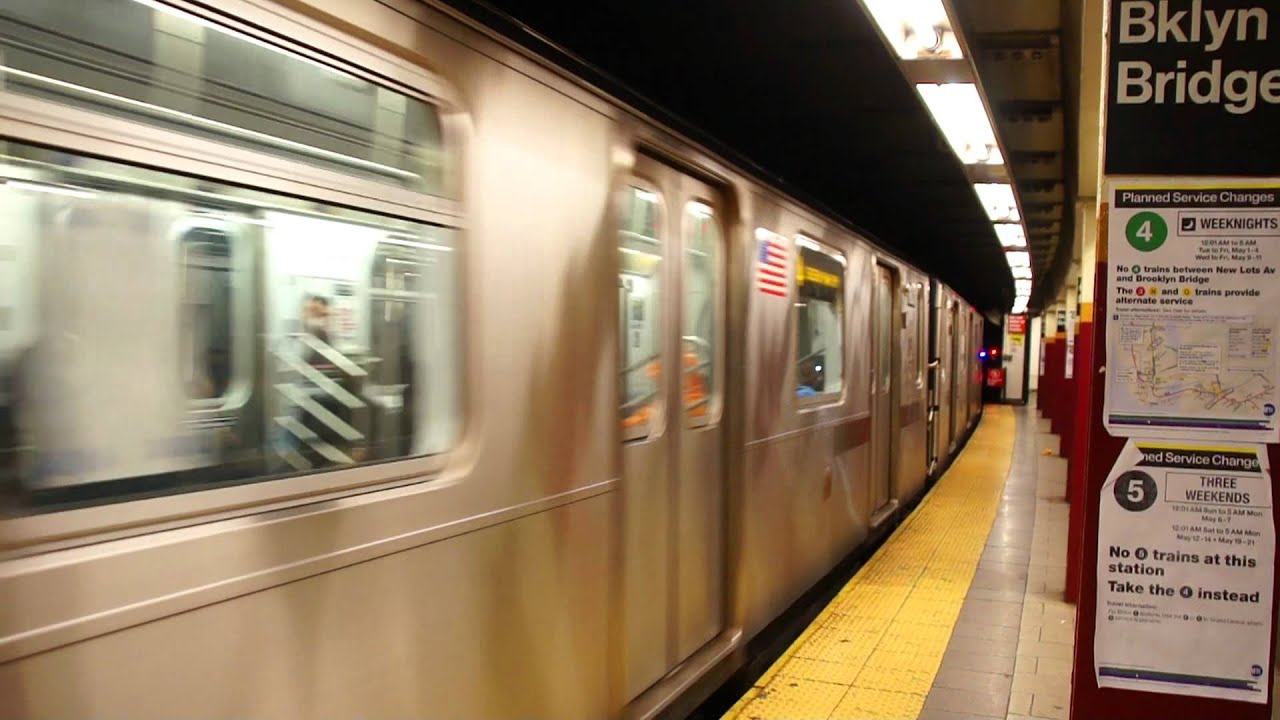 Woodlawn Bound Train Of R142As On The 4 Line @ Brooklyn Bridge - City ...
