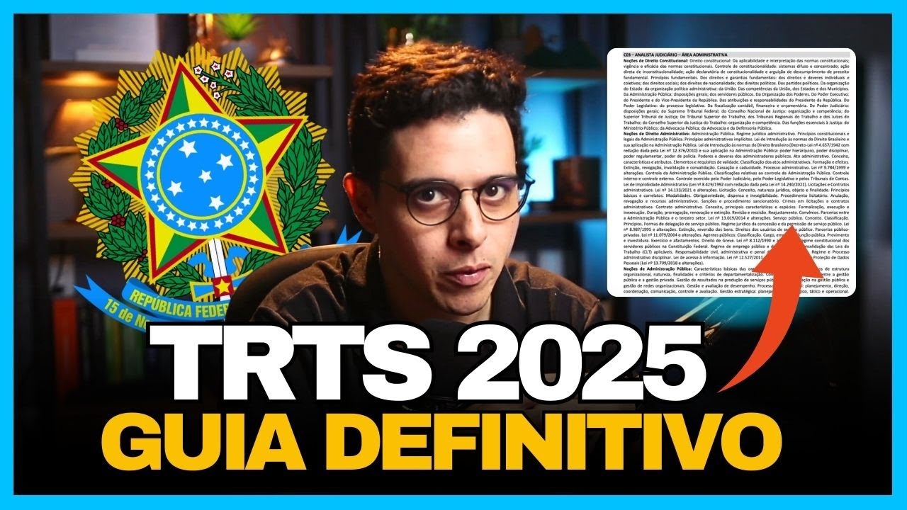 COMO ESTUDAR PARA CONCURSOS DE TRTs em 2025 l GUIA DEFINITIVO - YouTube