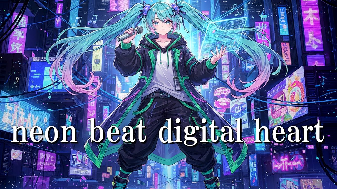 neon beat digital heart - YouTube