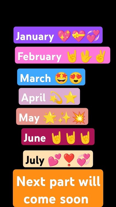 your birthday month and emoji #emoji#month#ytshorts #stutimishra471# ...