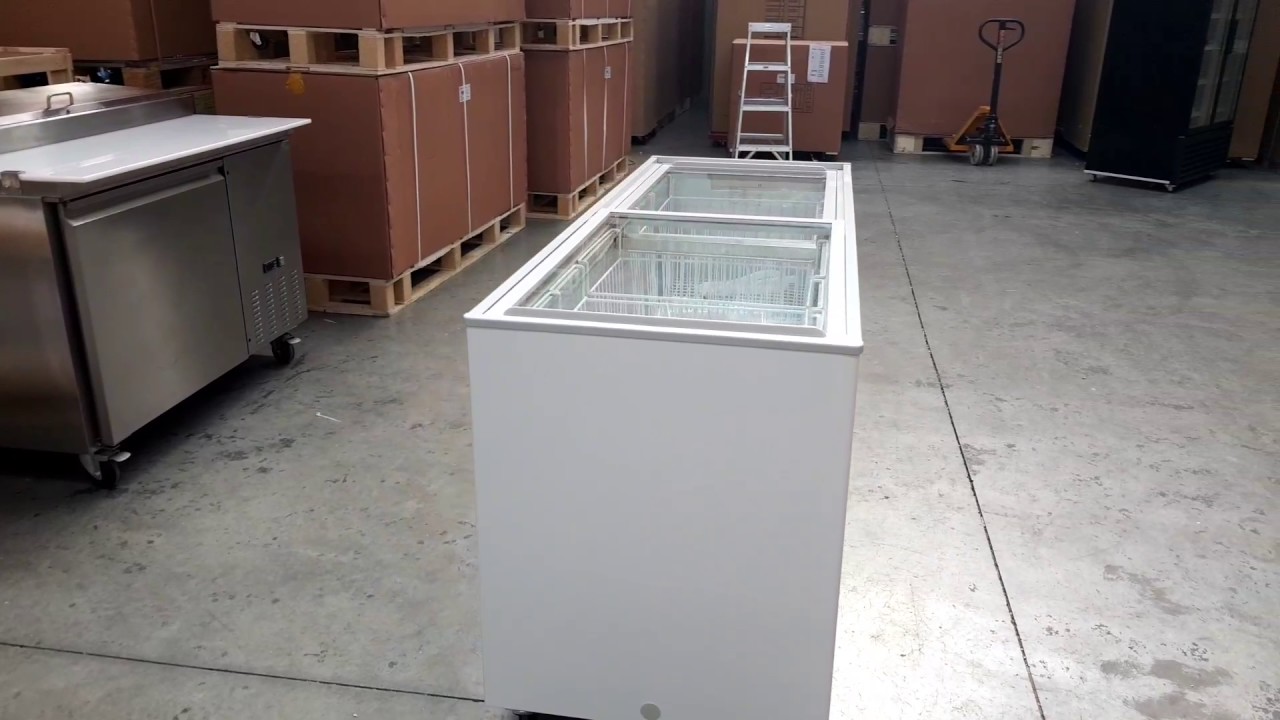 Sliding Glass Top Freezer. 500L. - YouTube
