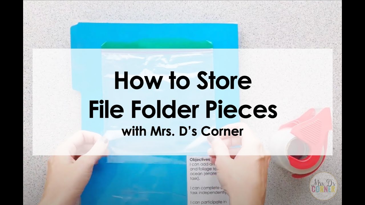How to Store File Folder Pieces | Mrs Ds Corner - YouTube
