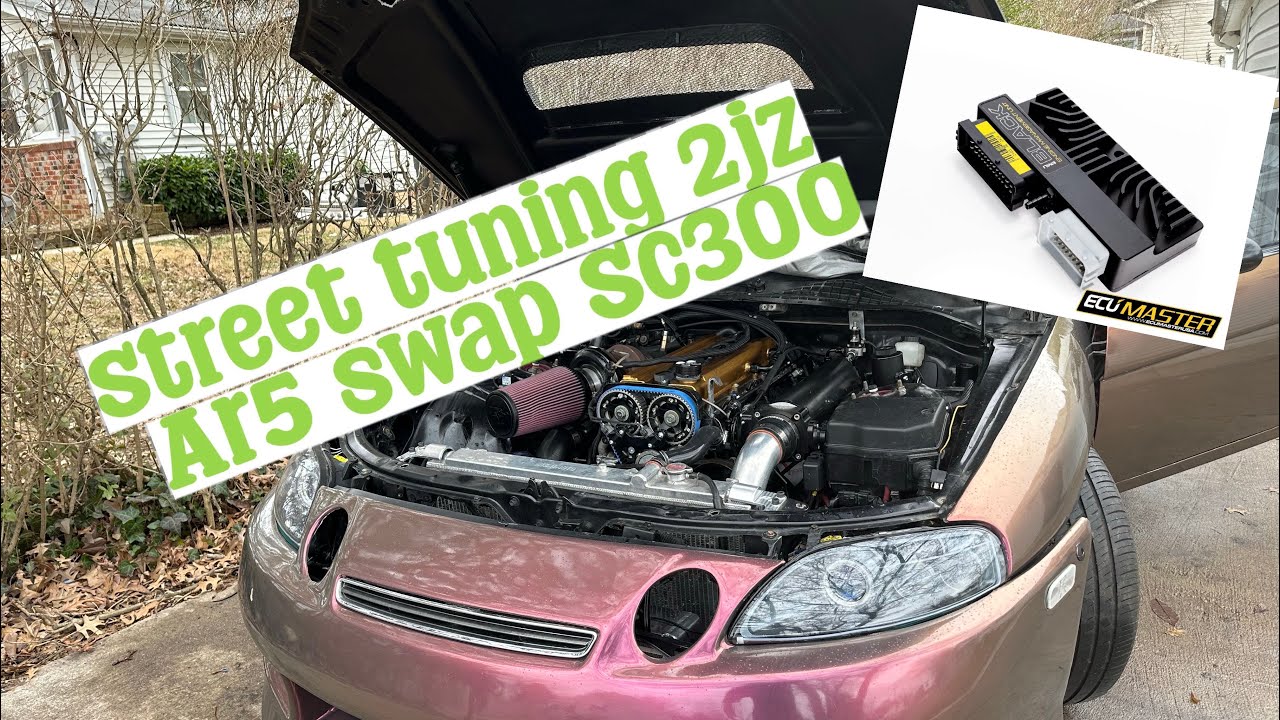 Finally got to street tuning the ar5 swap Sc300 2jz today - YouTube