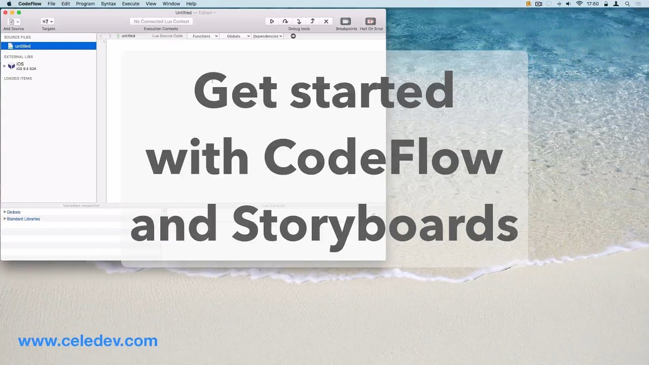 Live-coded "Hello World" on iOS using CodeFlow and Storyboards - YouTube