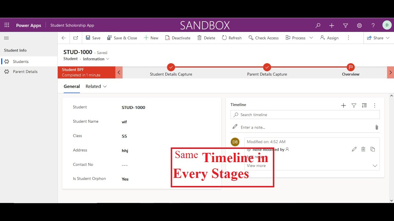 Add Timeline in Form and show them in all the stages of Business ...