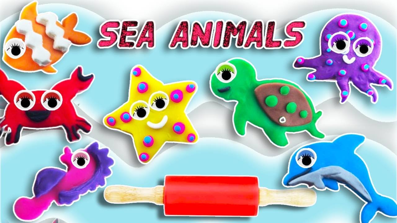 Create Sea Animals With Play Doh | Sea Creatures for Kids | Preschool ...