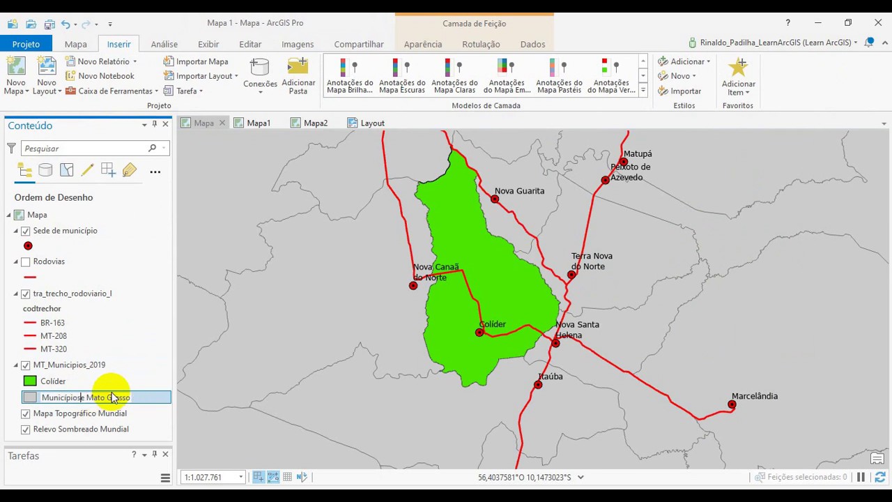 ArcGis Pro - Produzindo o seu primeiro mapa - Aula 2: Layout de ...