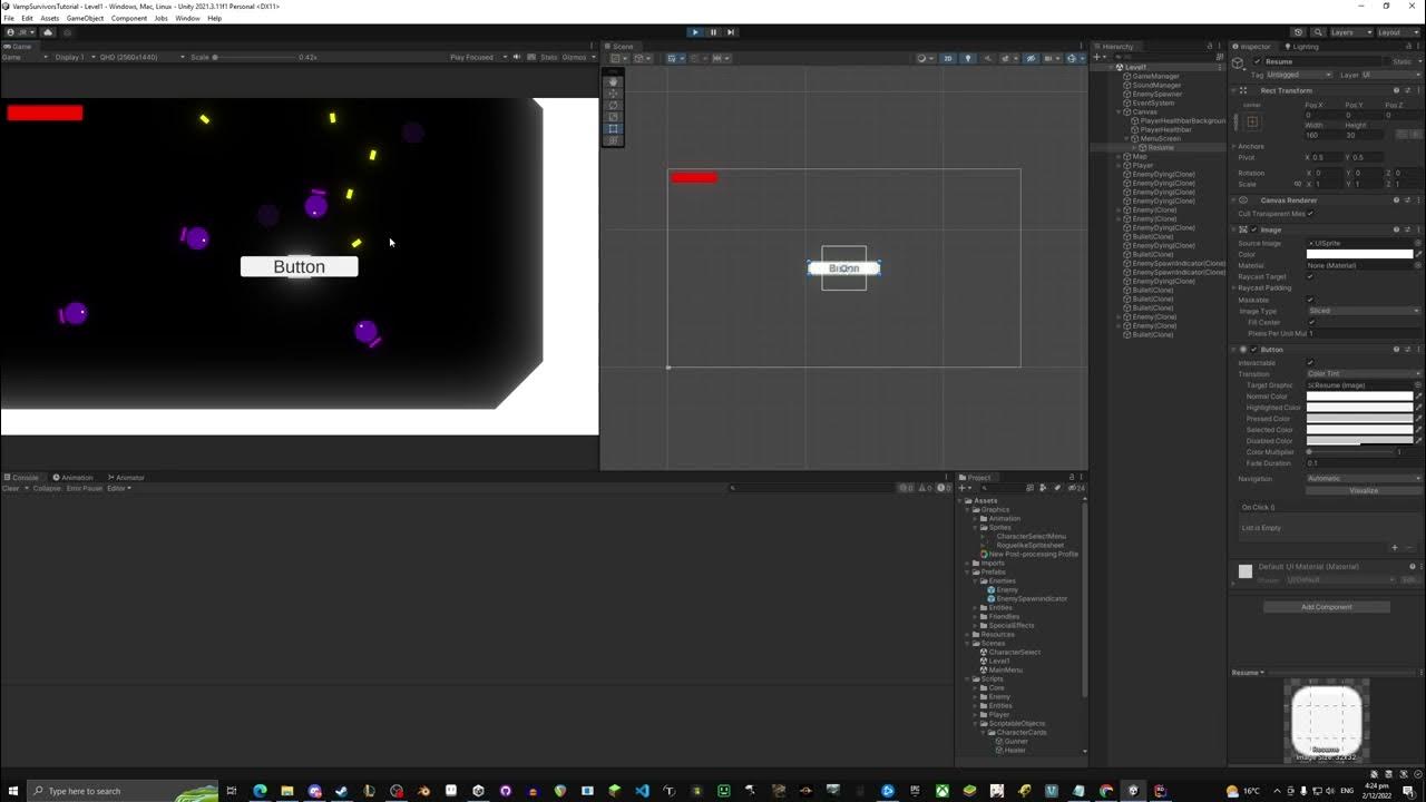 Starting Menu UI - 2D Roguelike - Ep10 Unity Tutorial - YouTube