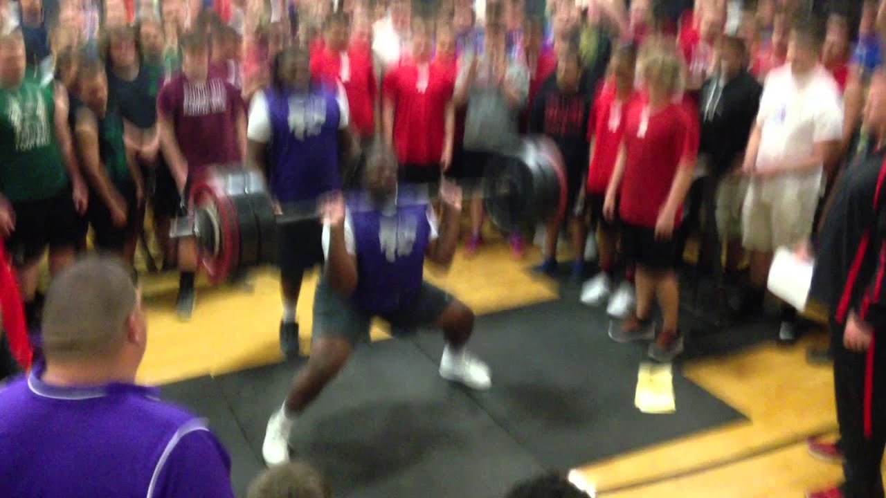 Bijohn Jackson 2nd attempt, 350 pound power clean, 2014 AHSWC - YouTube