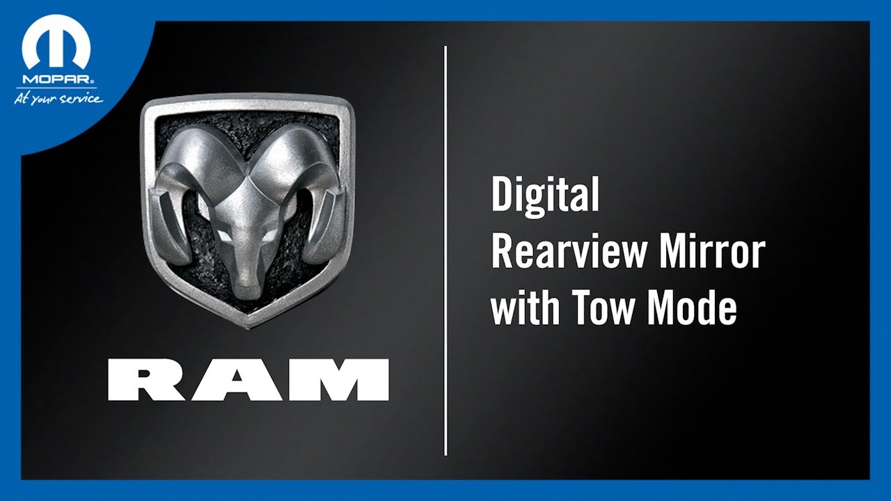 Digital Rearview Mirror with Tow Mode | How To | 2024 Ram Trucks - YouTube