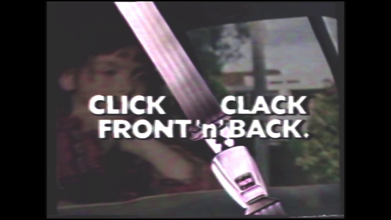 CLICK CLACK FRONT 'N' BACK (1984) - Seat Belt Safety - TV Ad - YouTube