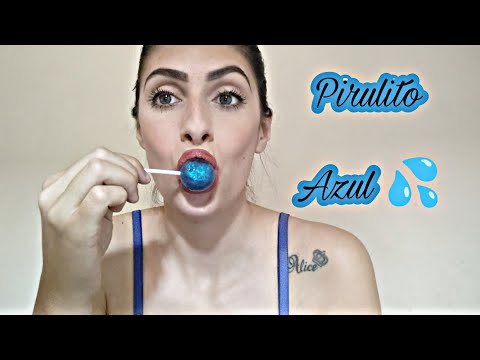 ASMR | CHUPANDO PIRULITO AZUL COM CICLE #mouthsounds #relax #sonsdeboca #lollipop