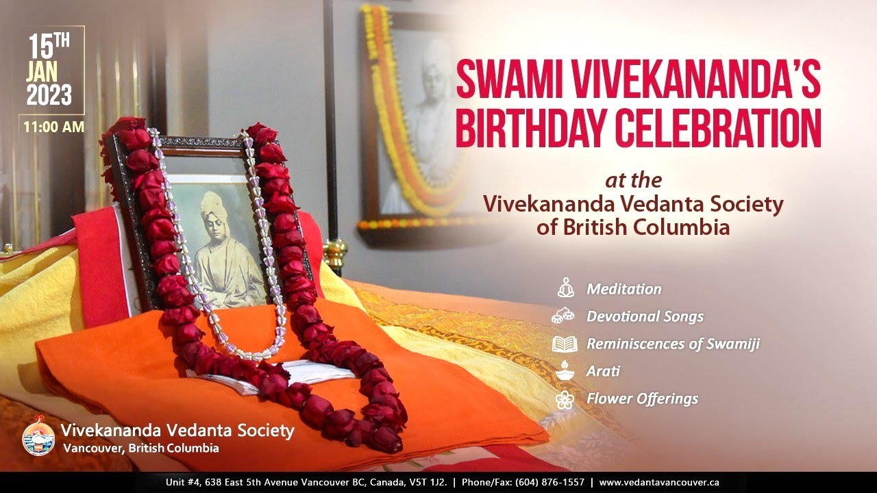 Swami Vivekananda's Birthday Celebration at the VVSBC - YouTube