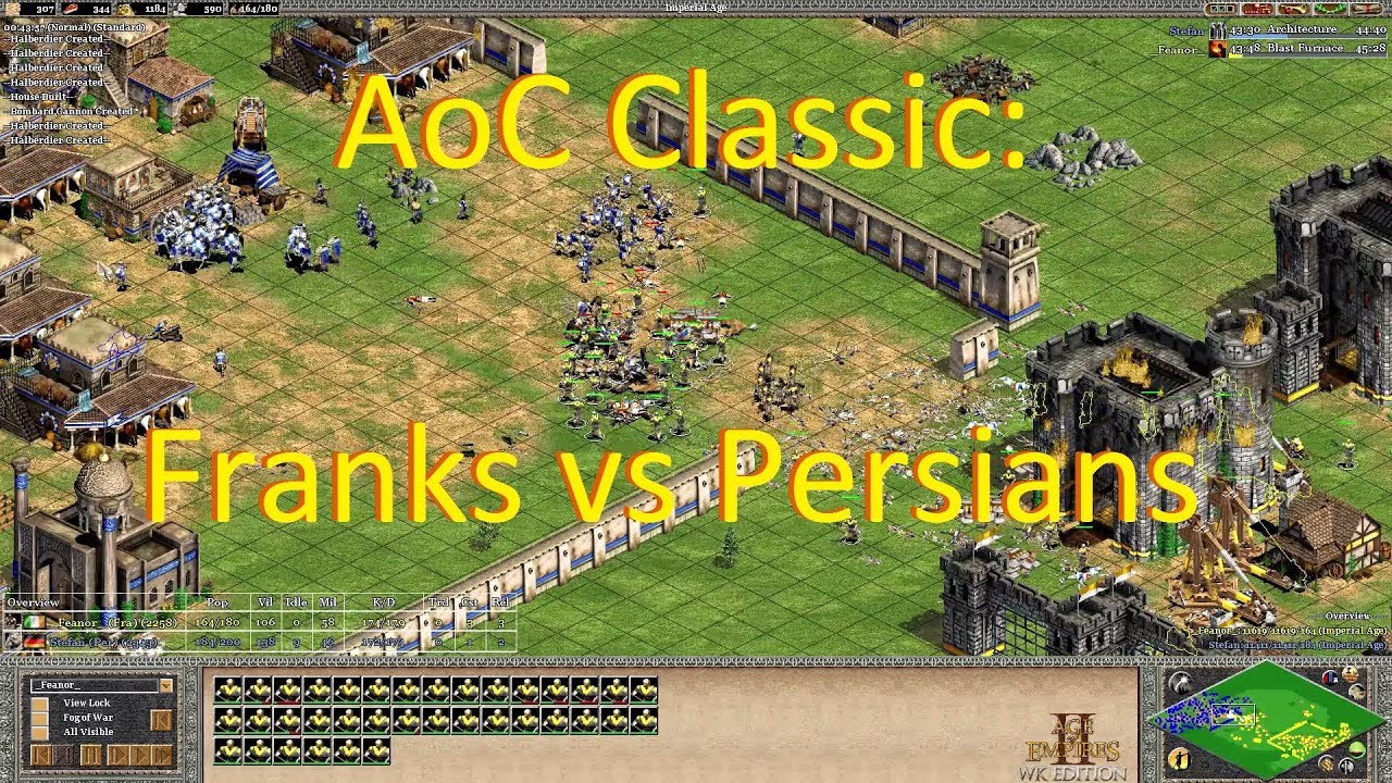 Arena April 2019 AoC Classic Feanor vs Stefan Franks vs Persians - YouTube