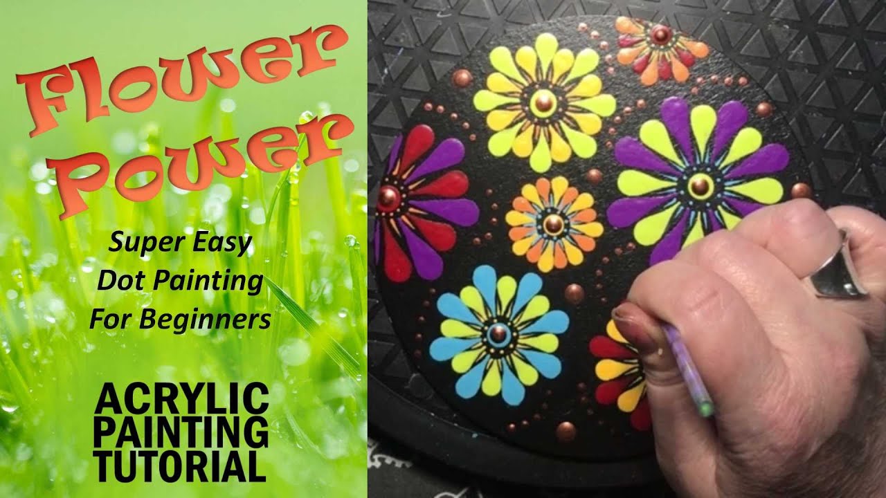 🎨 EASY Dot Painting Tutorial for Beginners | Flower Power Floral ...
