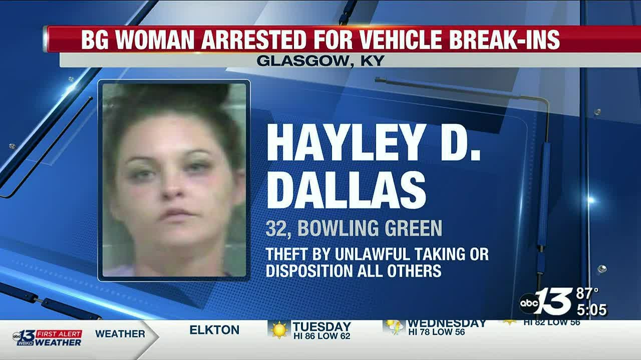 Bowling Green Woman Arrested For Vehicle Break Ins Youtube