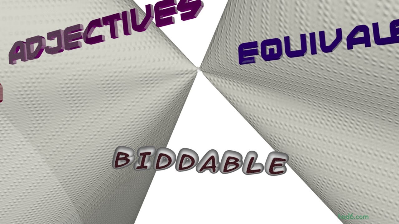 biddable - 14 adjectives similar to biddable (sentence examples) - YouTube
