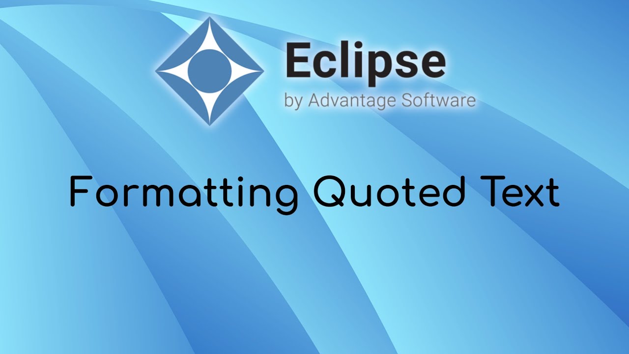 Formatting Quoted Text - YouTube