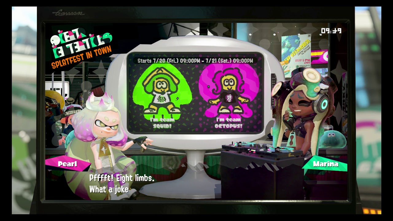 Splatoon 2 - Splatfest #13 (Global): Squid vs. Octopus - In-Game ...