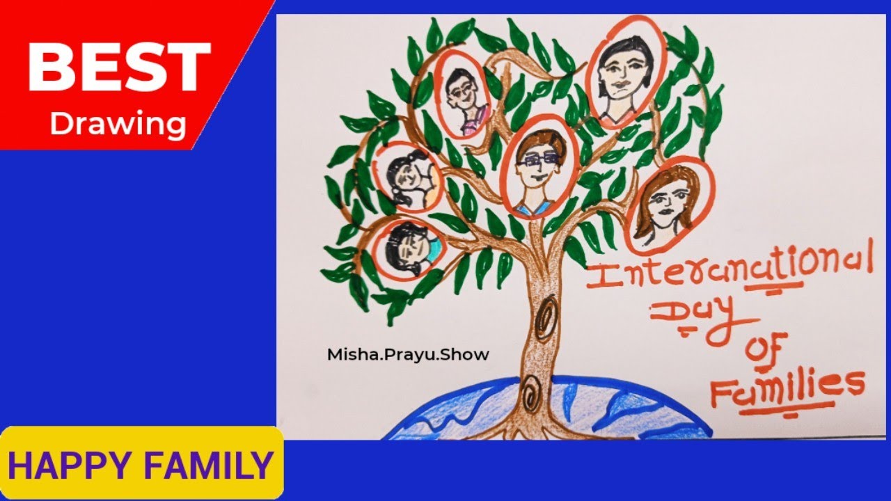 International Day of Families 2021 | How to draw family members | Happy ...