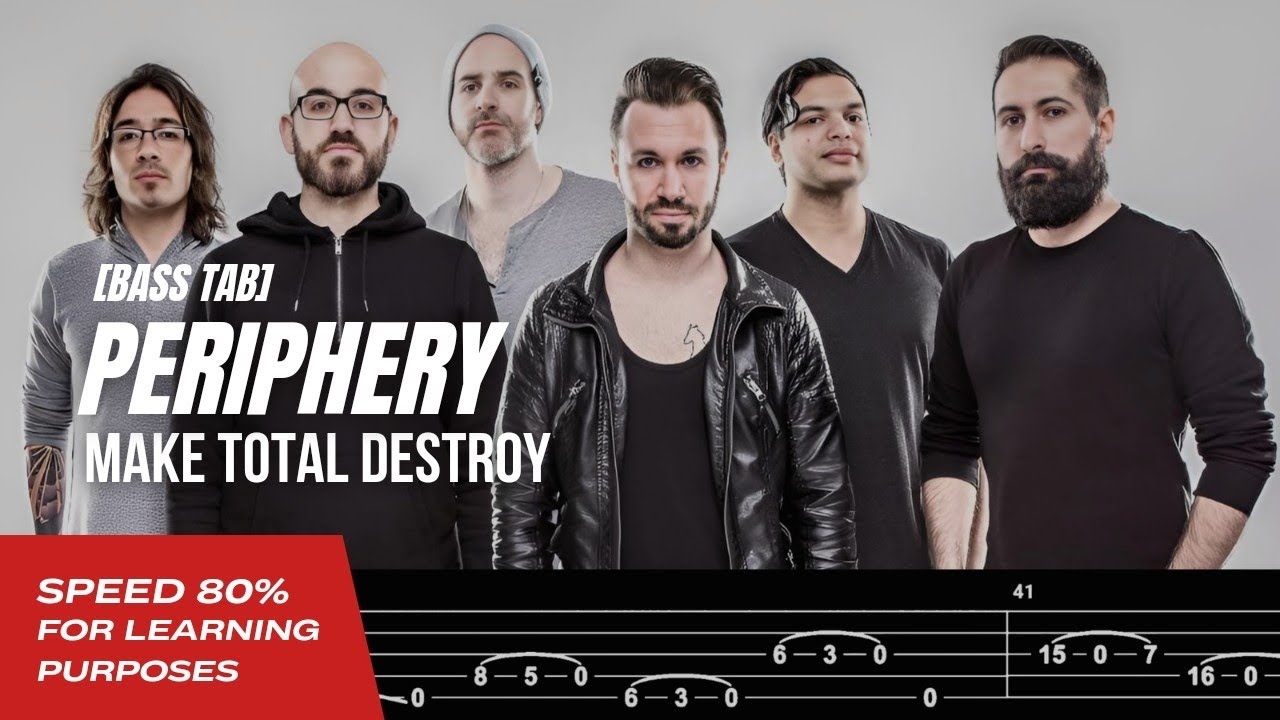 【BASS TAB】PERIPHERY - MAKE TOTAL DESTROY『SPEED 80%』 - YouTube