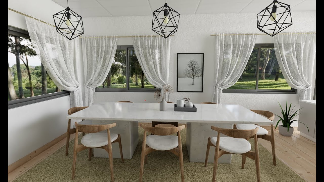 Realistic Dining Rendering Tutorial - YouTube
