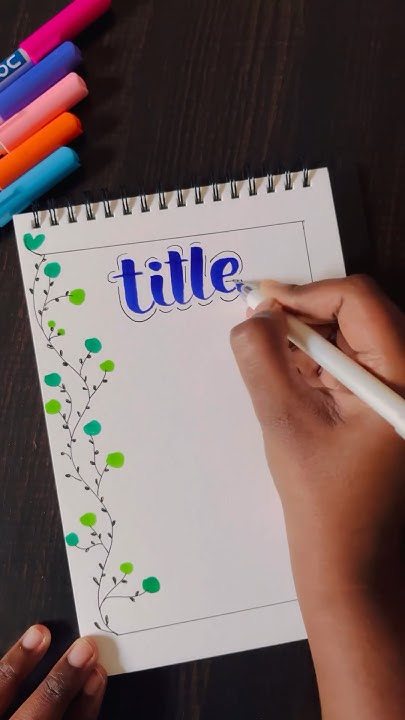 Easy DIY front page ideas 💫 #shorts #frontpage - YouTube