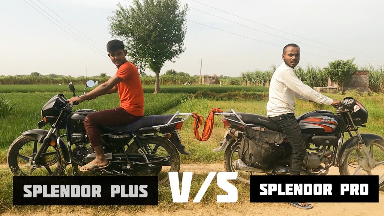 Splendor plus v/s splendor pro| Tug of war | which is the real boss ...
