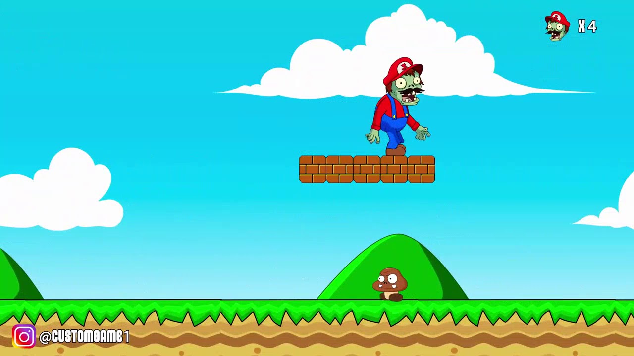 Plants vs Zombies Mario Brosâ˜€ï¸ Super Mario Zombie Bros â˜€ï¸ Stage ...