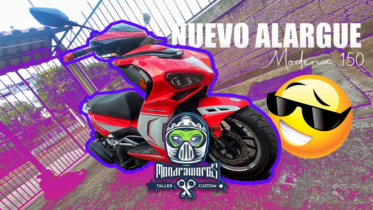 Modificando italika modena 150 - alargue diseñado en mondraworks - YouTube