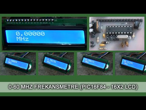 0-60 mhz FREKANSMETRE (mikrodenetleyici tabanlı, dijital) | Frequencymeter 0-60MHZ
