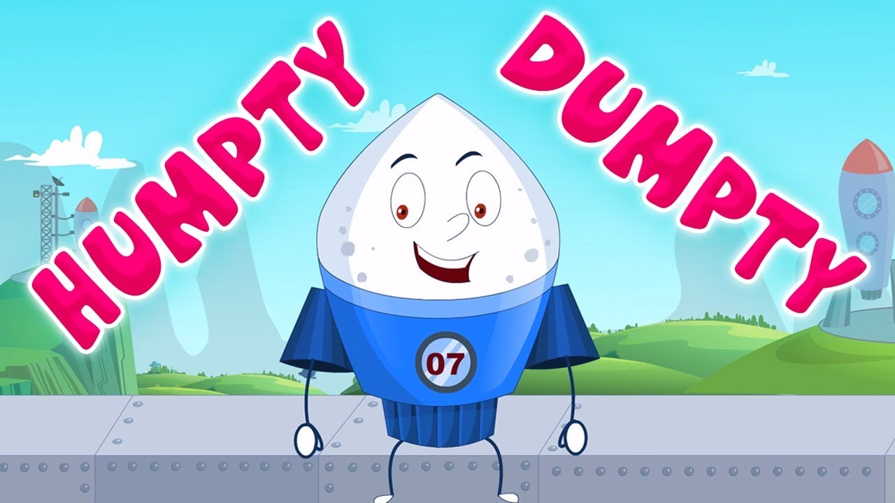 humpty dumpty ngồi trên tường | ươm vần | Little Red Car vườn ươm vần ...
