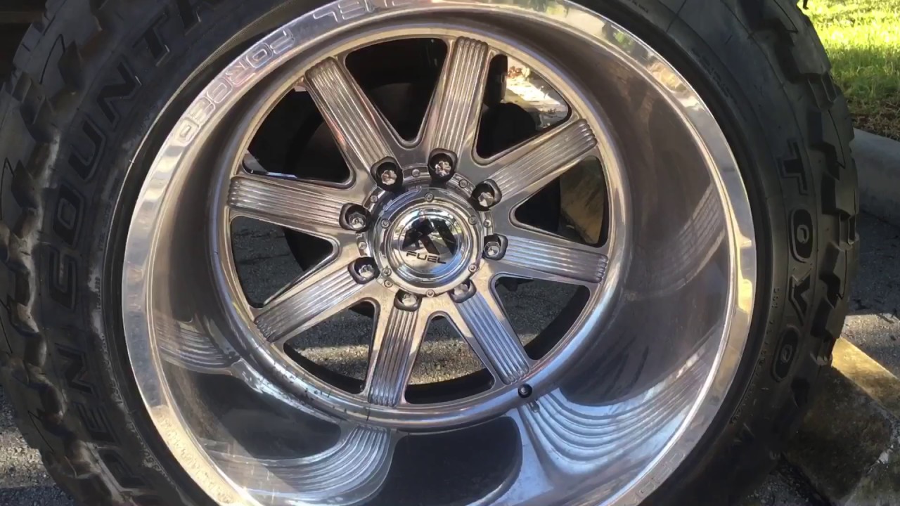 F250 2011 8" 22x16 on 37's - YouTube