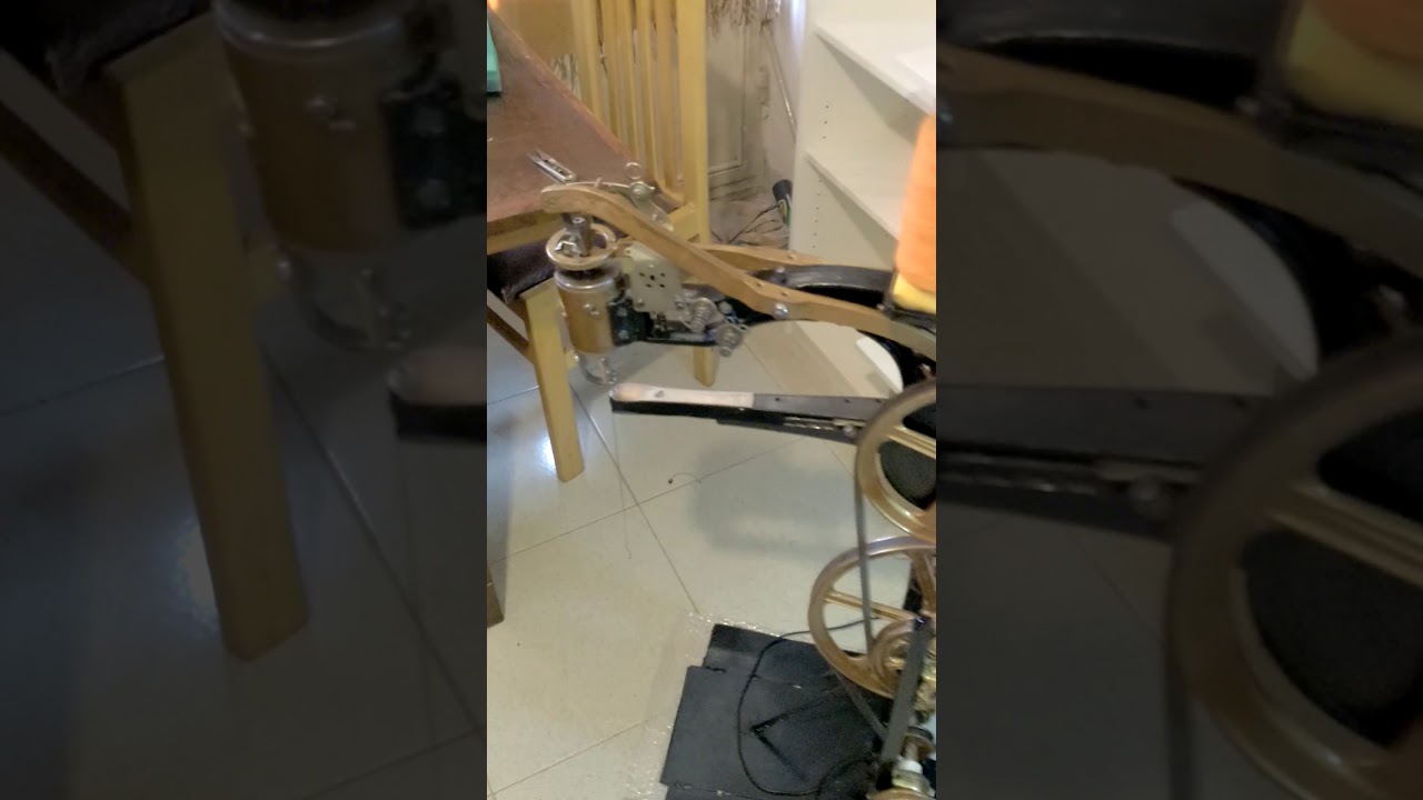 Chinese leather sewing shoe patcher machine - YouTube