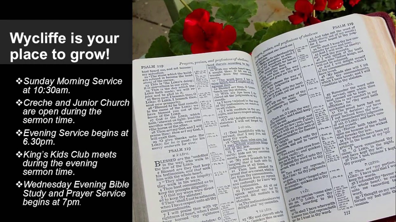 Wycliffe Memorial Evangelical Church Live Stream | 30/11/2025 AM - YouTube