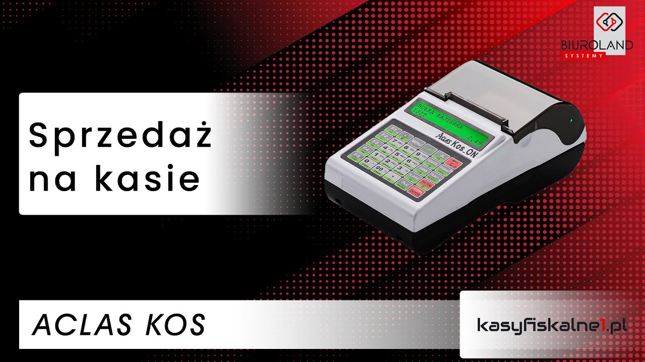 Sprzedaż na kasie fiskalnej Aclas KOS Online - YouTube
