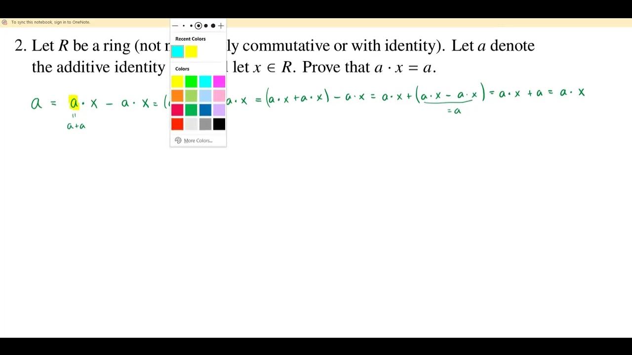 The Additive Identity Multiplicatively Annihilates Every Element - YouTube