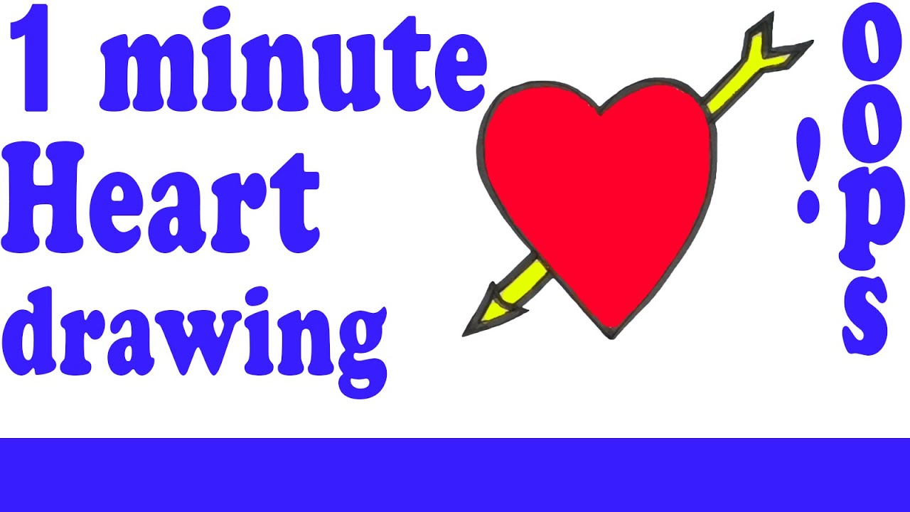 how to draw a heart easy in 1 minute / step by step / easy drawing / # ...